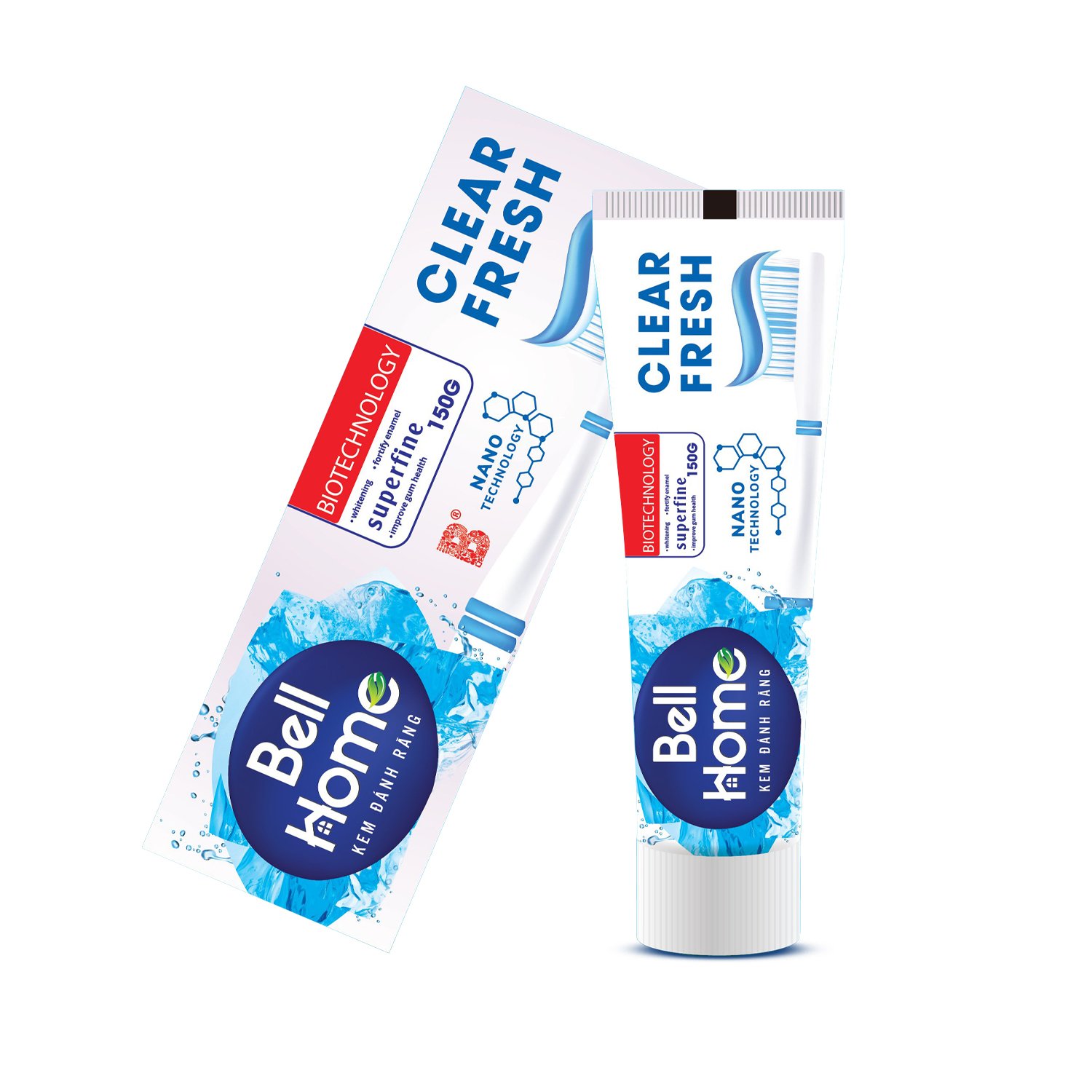 Tuýp Kem Đánh Răng Người Lớn Công Nghệ Sinh Học Bell Home 150G